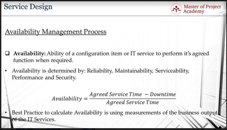 Availability Management and its Role in IT Service Management