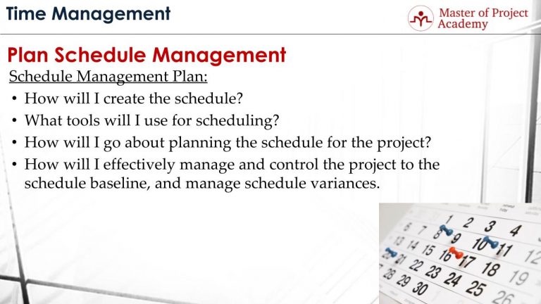 Plan Schedule Management Process: 9 Items to Include in the Plan