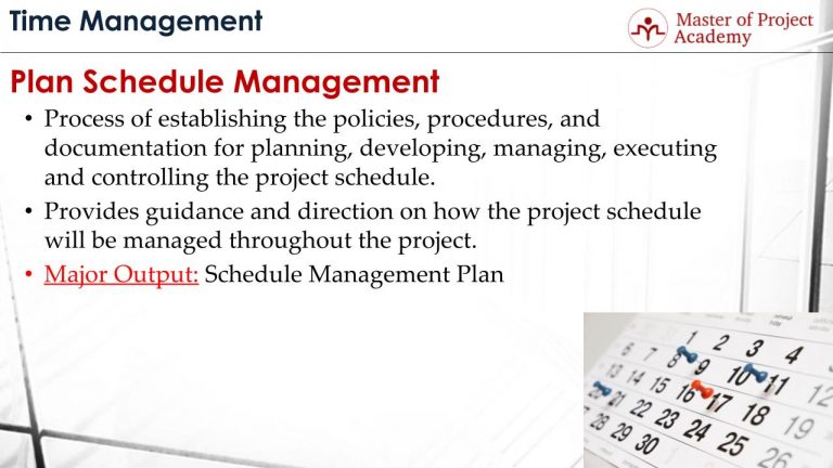 Plan Schedule Management Process: 9 Items to Include in the Plan