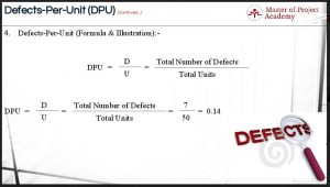 Defects Per Unit (DPU): The Crux Of Six Sigma