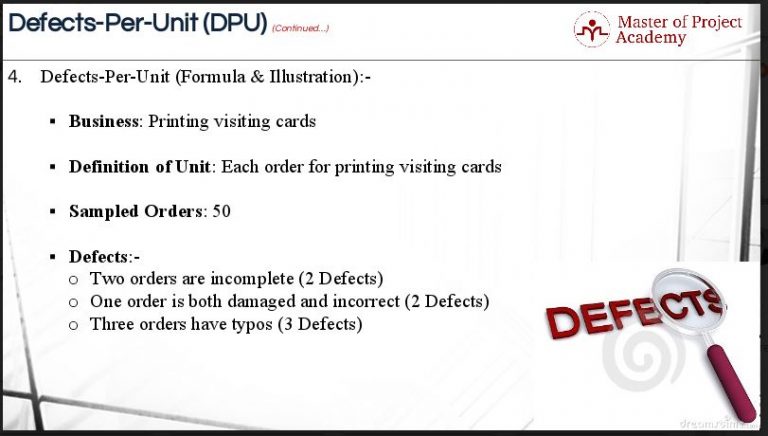 Defects Per Unit (DPU): The Crux Of Six Sigma