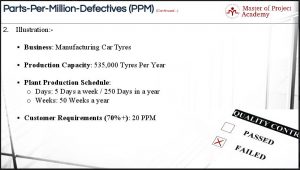The Metric to Understand Quality: Parts per Million Defectives (PPM)