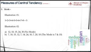 Measures of Central Tendency: Mean, Median & Mode