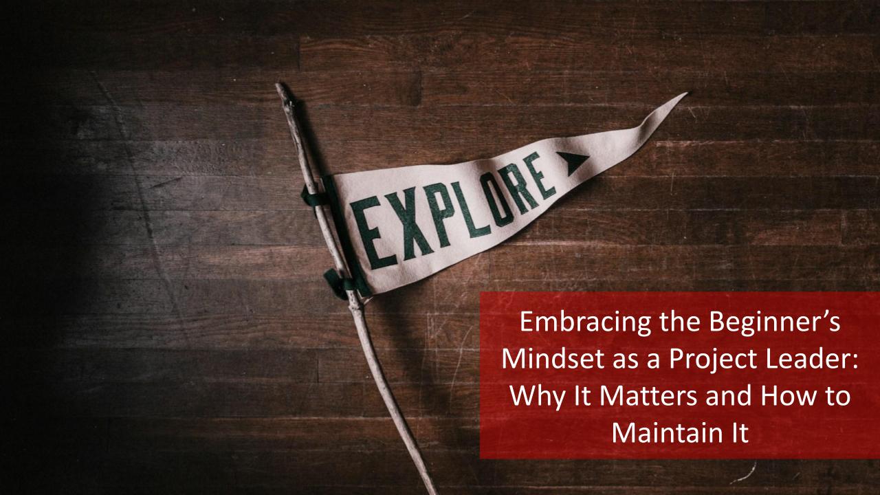 Embracing the Beginner’s Mindset as a Project Leader: Why It Matters ...