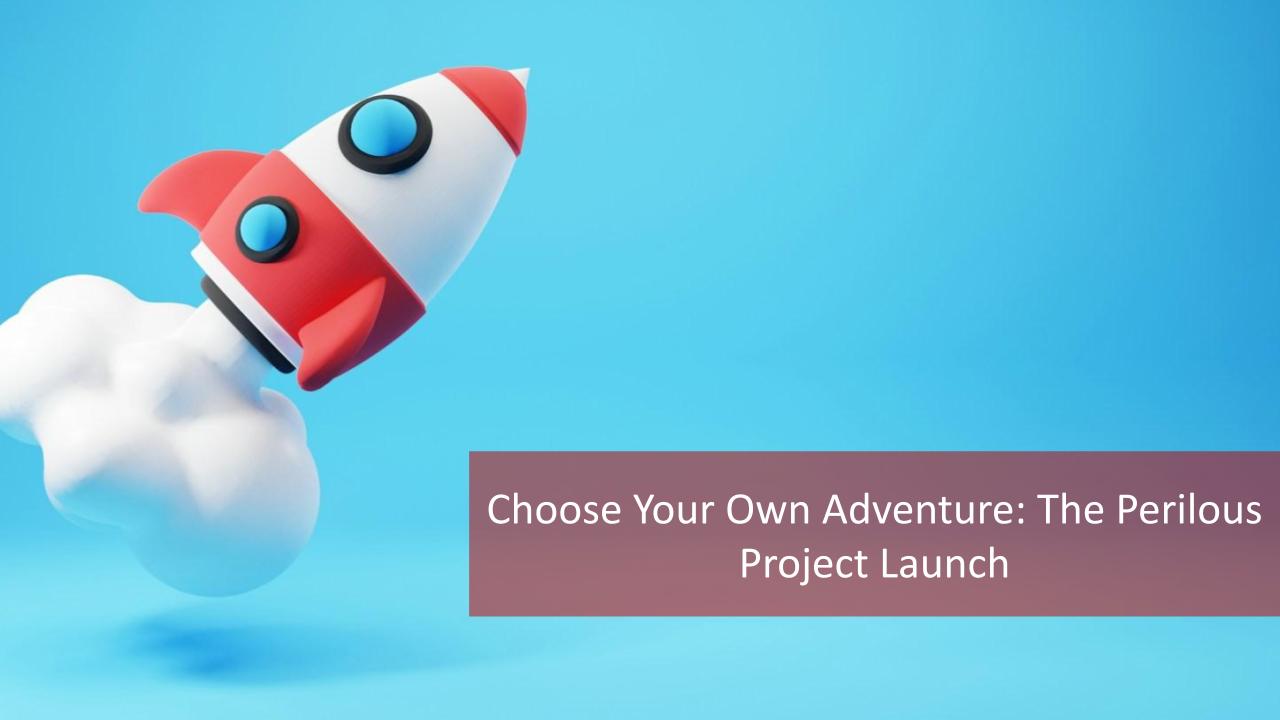 Choose Your Own Adventure: The Perilous Project Launch - Master of ...